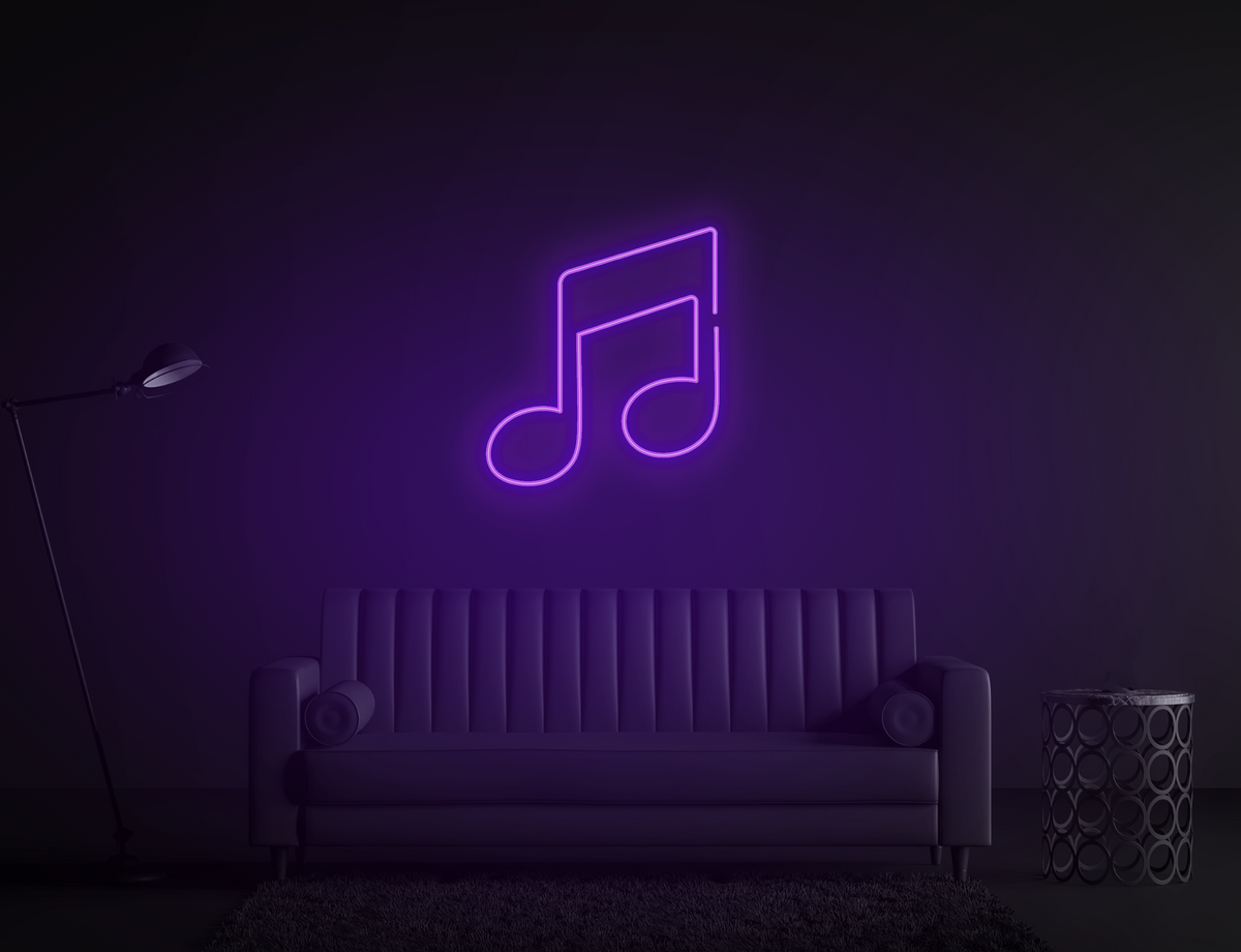 Double Music Note – Neon Feed